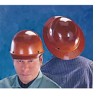 MSA 454618 Skullgard Cap Style Safety Hard Hat with Staz-on Pinlock Suspension | Non-slotted Cap, Made of Phenolic Resin, Radiant Heat Loads up to 350F - Standard Size in White