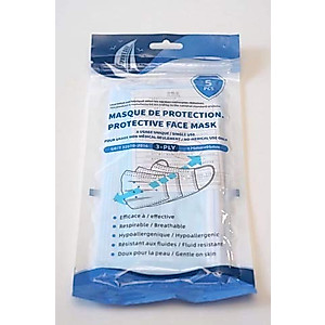 50 PCS Disposable Face Mask, 3 Layers Filter Non-Woven Anti Dust Ear Loop Comfort