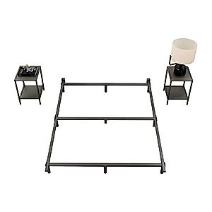 Kujielan Structurally Stable Black Bed Frame - 7 Inch Metal Bed Frame with Easy Disassembly and Long Life, King Size Bed Frame with 9 Legs for Support Without Taking Up Space and Easy to Move King
