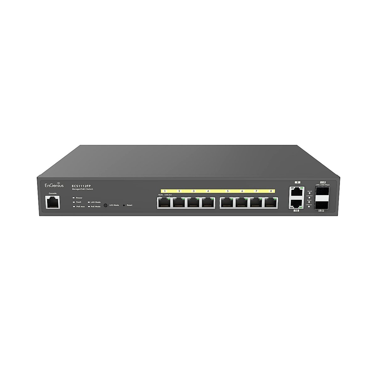 EnGenius Cloud （ECS1112FP）｜ 8-Port Gigabit PoE+ Switch