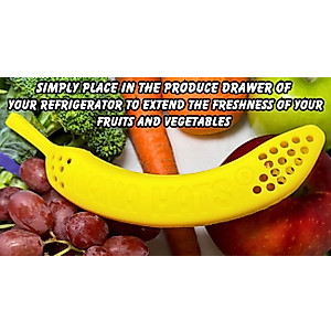 NANA HATS Produce Protector | As Seen on Shark Tank | Keep Produce Fresh for Longer | Includes Silicone Banana and 4 Ethylene Gas Absorber Packets