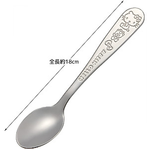 Skater SS1C-A Stainless Steel Spoon for Adults, Engraved Hello Kitty Sanrio
