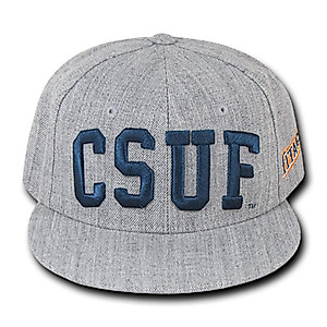 University of California Fullerton Titans NCAA Flat Bill Heather Gray Snapback Baseball Cap Hat