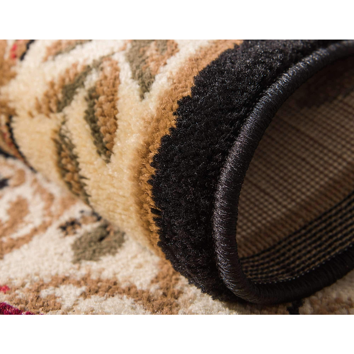 Unique Loom Versailles Collection Traditional Classic Medallion Motif Area Rug (9' 0 x 12' 0 Rectangular, Black/ Ivory)