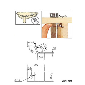 SeptCity Table Top Fasteners with Screws,Heavy Duty Z Table Top Connectors 40 Packs Set (Include 40 Clips and 40 Screws)