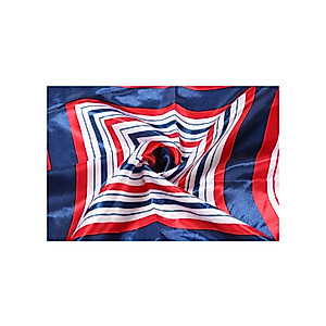 uxcell K75 Women Infinity Geometric Prints Square Shaped Neck Scarf Red Blue 5 Pack