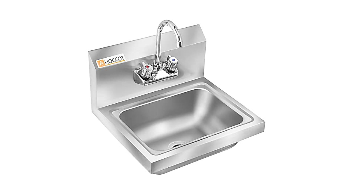 HOCCOT 304 Stainless Steel Wall-Mounted Sink