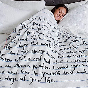 Personalized Letter Blanket Throw Fleece Custom Love Gift Inspirational Present to My Daughter Son from Mom Dad Customized Soft Perfect Wedding for Husband Wife Or Girlfriends (60 x 80)