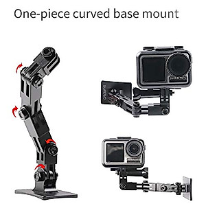 Aluminum Motorcycle Chin Helmet Mount Compatible with GoPro Hero 11/10/9/8 Black/AKASO/Campark/YI Action Camera and More (Aluminum Motorcycle Chin Helmet Mount)