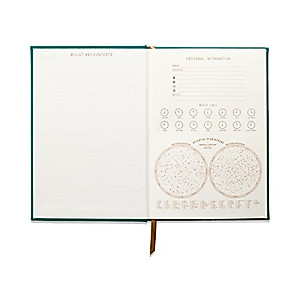 DesignWorks Ink Suede Cloth Hardcover Journal Notebook with 160 Lined Pages, Ribbon Bookmark, and Storage Pocket for Work, Writing, Journaling - Green Journal with Geometric Linear Box Design (JB58-1011)