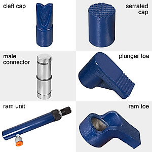 TCE AT70401SU Torin Portable Hydraulic Ram: Auto Body Frame Repair Kit with Blow Mold Carrying Storage Case, 4 Ton (8,000 lb) Capacity, Blue