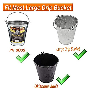 BBQ Future 6" H Universal Grease Bucket Liner Compatible with Pit Boss Grills 67292 Foil, Trae-ger Large Bucket & Other Grill Bucket Accessories, Disposable Aluminum, 15-Pack