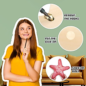 6 Pieces Beach Wall Decor Seashell Bathroom Decor Seashell Decor Ocean Seashell Starfish Wall Decor Beach Coastal Wooden Shells Starfish Beach Decorations for Home Bedroom Living Room Garden Nursery