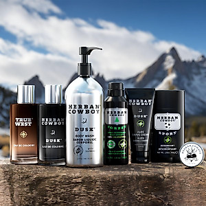 Herban Cowboy Premium Shave Cream Made with Olive Oil, Aloe, and Peppermint (Dusk, 6.7 Fl Oz)