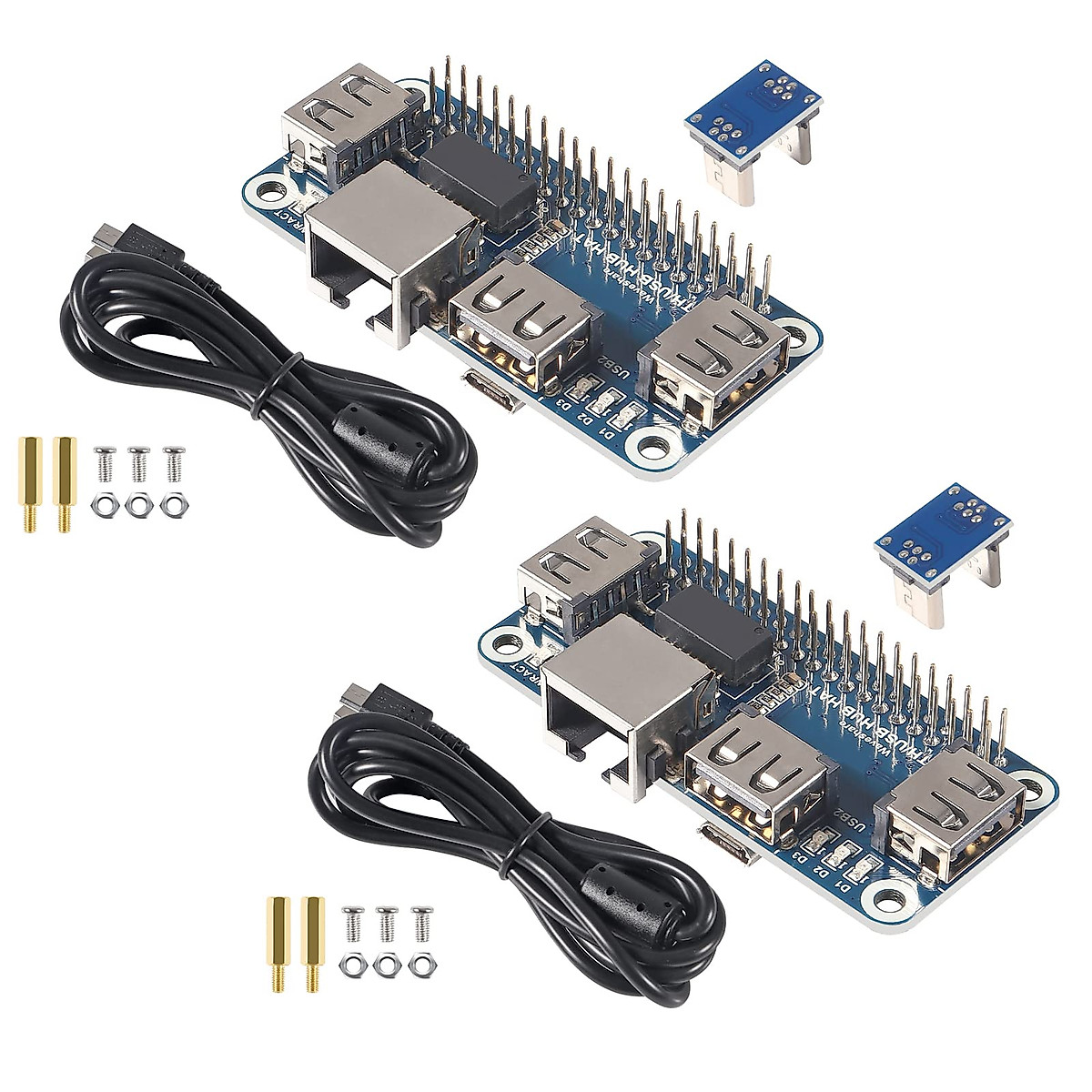 DORHEA Ethernet/USB HUB HAT Expansion Board USB to Ethernet RJ45 Network Port for Raspberry Pi 4 with Ethernet Port and USB Ports Compitable with Raspberry Pi 4/3B+/3B/Zero/Zero W/Zero WH/Zero 2W