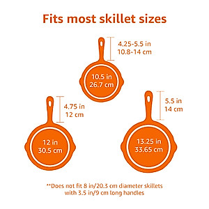 Amazon Basics Silicone Hot Skillet Handle Cover Holder, Red