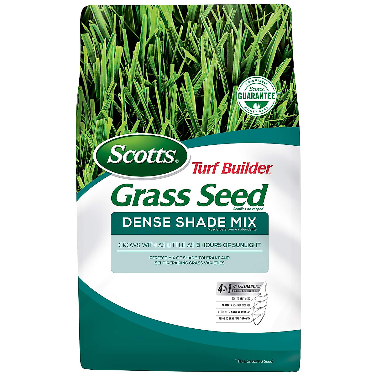 Scotts Turf Builder Grass Seed Dense Shade Mix, Grows With As Little As 3 Hours of Sunlight, 3 lbs.