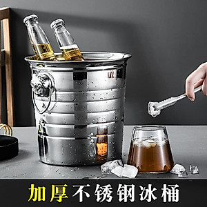 Ice Bucket for Freezer Juice Drinks Bucket Ice Bucket Thick Ice Holder Container for Bar Party Champagne Wine Barrel Drink Ice Cooler Bucket Wine Be