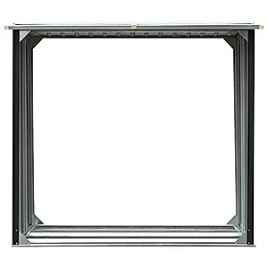 vidaXL Log Storage Shed, Log Holder with Roof, Log Storage Shed, Firewood Rack for Backyard Garden Patio Porch, Anthracite Galvanized Steel 67.7"