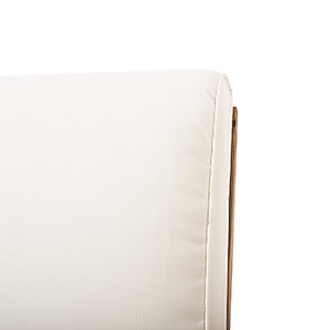 Christopher Knight Home Earlean Outdoor Club Chairs with Cushions (Set of 2), Teak Finish, Beige