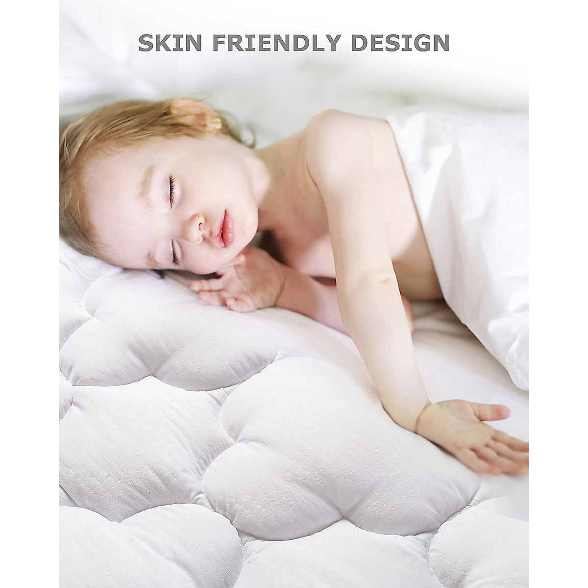 BedStory Mattress Topper Queen Size, Dual Layer Pillow Top and Gel Memory Foam Bed Toppers 3.6 Inch, Combination of Comfort and Support, White