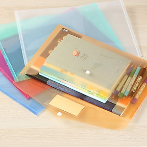 Mr. Pen- Plastic Envelopes, 10 Pack, A4, Letter Size, Plastic Envelopes with Snap Closure, Poly Envelope, Plastic Folders with Closure, Clear Plastic Folders, Plastic Pocket Folders, Document Envelope