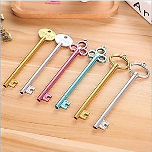 20 Pieces Novelty Key Style 0.5 mm Gel Ink Pen, Magnolora Creative Office Stationary School Supplies Fine Point Ballpoint Black Ink Gel Pen, Random Color