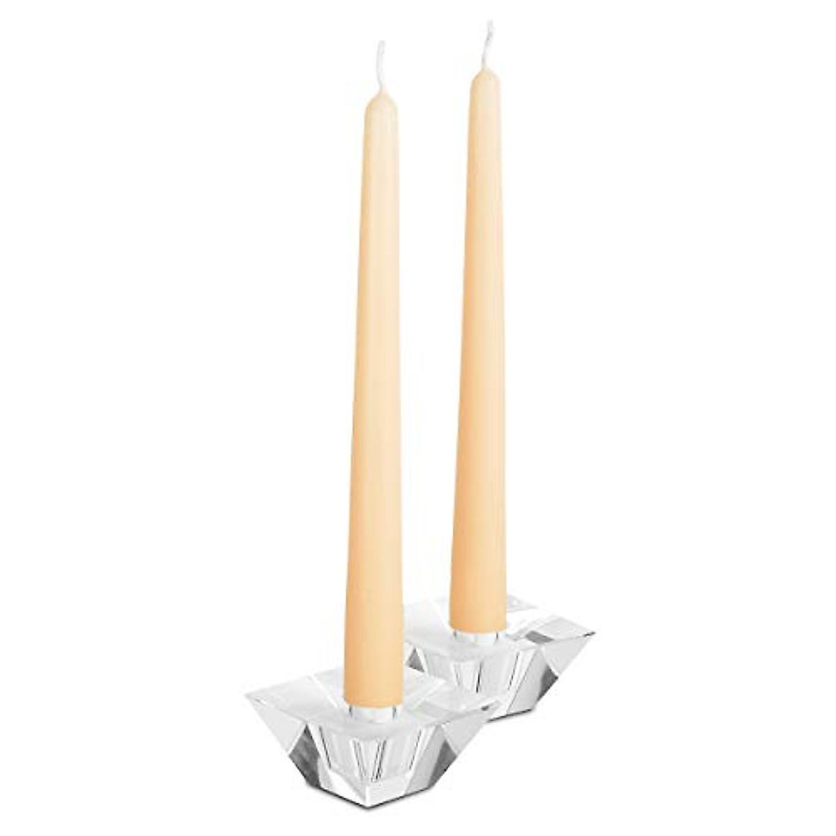 12 Pack Tall Taper Candles - 10 Inch Cream Dripless, Unscented Dinner Candle - Paraffin Wax with Cotton Wicks - 8 Hour Burn Time