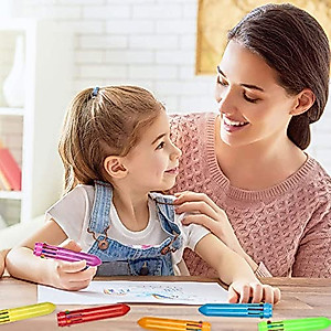 Kaptin 24 Pack Multicolor Ballpoint Pen Mini Shuttle Pens mini pens, Retractable Ballpoint Pens Multicolor Pens kids pens Office School Supplies for Students Children