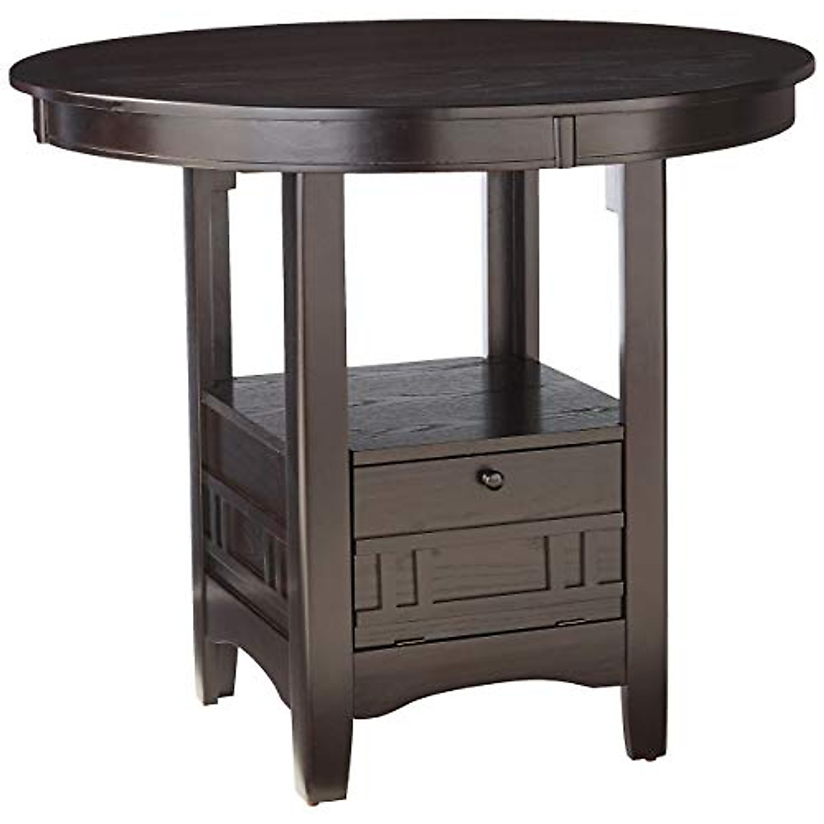 Coaster Furniture Lavon 5-Piece Storage Counter Table Dining Set Espresso and Black 102888-S5