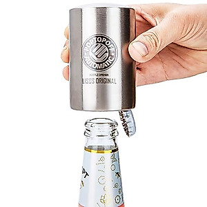 LISOS Automatic Beer Bottle Opener, Pop Top Push Down Magnetic Bottle Openers, Soda Cap Remover, Cool Beer Gifts & Fun Gadgets