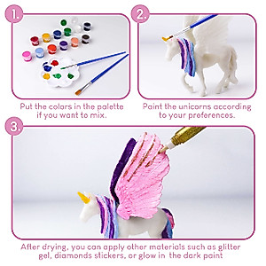 BONNYCO Unicorns Gifts for Girls Painting Kit with 18 Unicorns Painting for Kids with Glow in The Dark | Girl Toys 3 4 5 6 7 8 9 10 Years Old Gifts for Girls for Birthday, Christmas | Unicorn Toys