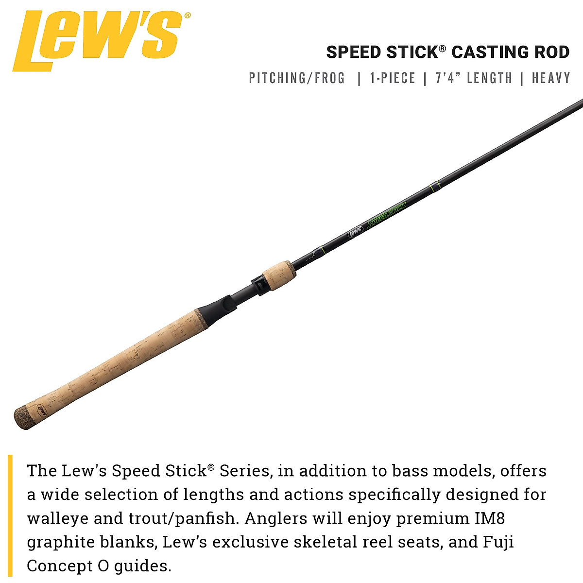 Lew's Speed Stick 7'4"-1 Heavy Pitchin/Frog Casting Rod
