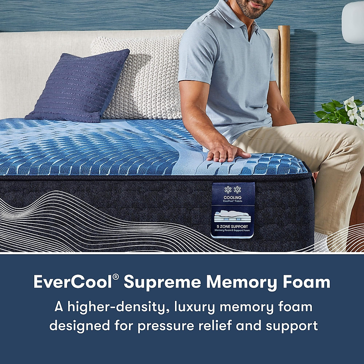 Serta iComfort - Aspire 14" Plush Twin XL Memory Foam Mattress - Pressure-Relieving, Cooling, and Supportive for a Restorative Sleep - 100 Night Trial, CertiPUR-US Certified
