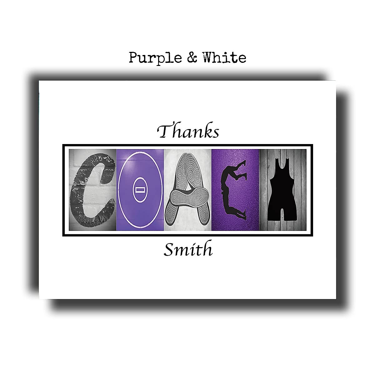 Thank you Wrestling Coaches Gift, Wrestling Team Gifts, Players can SIGN the white area of the 8x10 OR 11x14 photo print