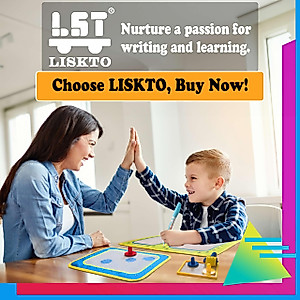 LST LISKTO Montessori Busy Book for Toddlers 1-3 | Reusable Preschool Learning Activities | No Messy Ink, Just Water! Perfect for Developing Reading/Writing Skills & Portability