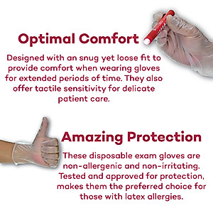 Dealmed Vinyl Exam Gloves – 100 ct. Small Medical Gloves, Disposable Gloves, Non-Irritating Latex Free Gloves for a First Aid Kit and Medical Facilities