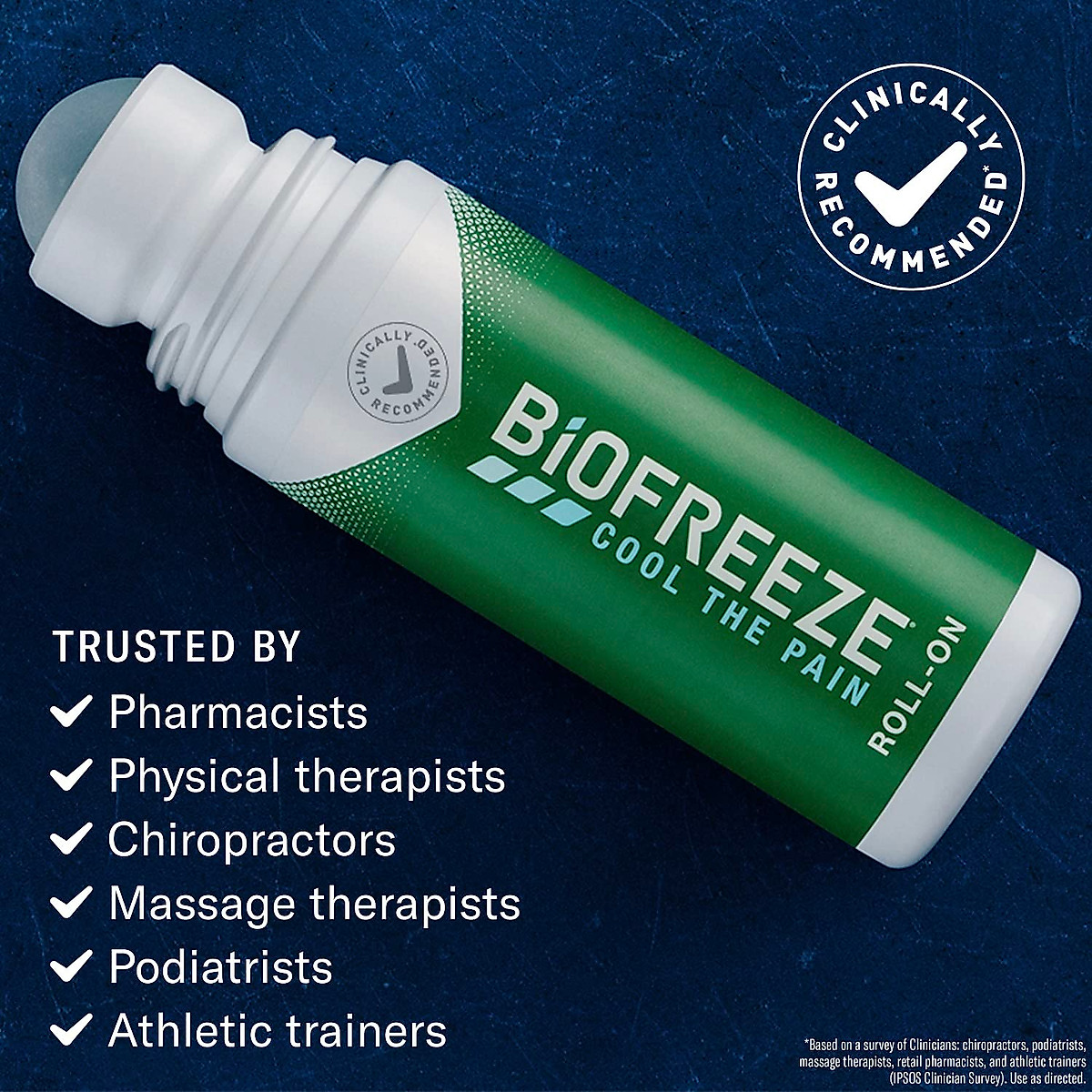 Biofreeze Menthol Pain Relieving Foam 3 FL OZ Roll-On Pain-Relieving Gel 3 FL OZ