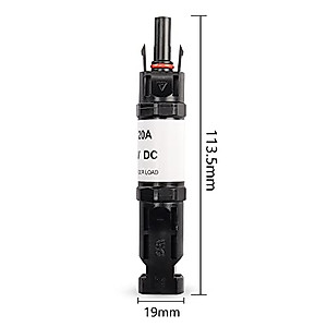 PNGKNYOCN Solar PV Connector,IP67 Waterproof 1000V 20A Male to Female Anti-Reverse Diode Photovoltaic Connector for Solar Panel