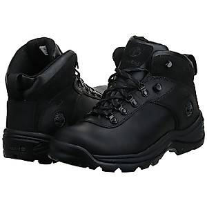 Timberland Men's Flume Mid Waterproof Hiking Boot, Black, 13
