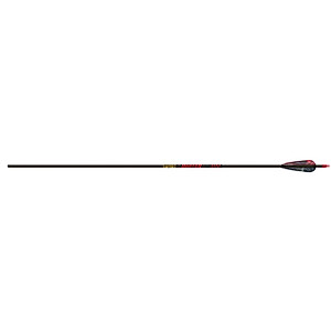 Gold Tip Hunter 500 Arrows with 4-Inch Feathers (1/2-Dozen), black