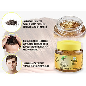 Linseed Hair Gel (8.8 oz) - Natural products- Fights Hair Loss - No alcohol, No sulfates, No Parabens, No Silicon