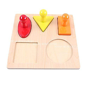 Shape Puzzles Adena Motessori 5-Shape Preschool Equipment Early Development Baby Toy