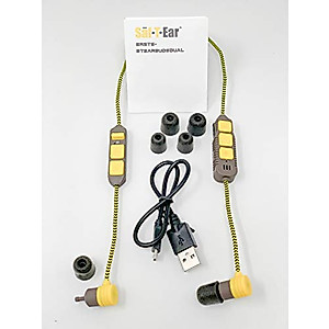 Saf-T-Ears Bluetooth Dual Mode Earphones (Protect hearing with up to 25dB of noise reduction and stream music and calls)