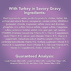 Purina Friskies Gravy Pate Wet Cat Food, Extra Gravy Pate With Turkey in Savory Gravy - (24) 5.5 oz. Cans