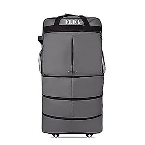 ELDA Expandable Foldable Luggage Suitcase Rolling Duffel Bag Travel Bag for Men Women Lightweight Suitcase Large Capacity Luggage with Universal Spinner Wheels