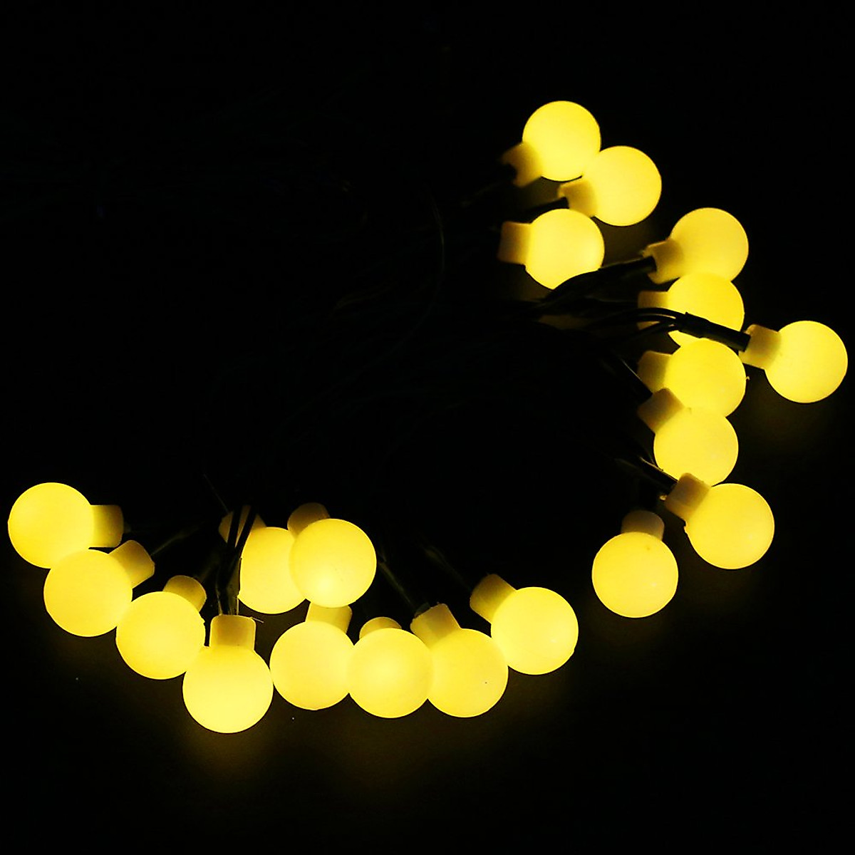 XUNATA 40ft Solar LED String Lights, Flexible Waterproof 100 LEDs White Ball Lights for Indoor Outdoor Home Patio Lawn Garden Party Holiday Decorations(Warm White)