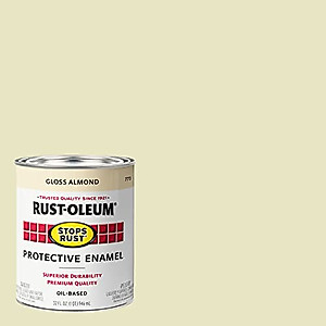 Rust-Oleum 7770502 Stops Rust Brush On Paint, Quart, Gloss Almond, 1 Quarts (Pack of 1)