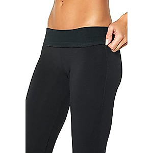 Bally Total Fitness Women's High Rise Tummy Control Bootleg Pant, Black, Medium