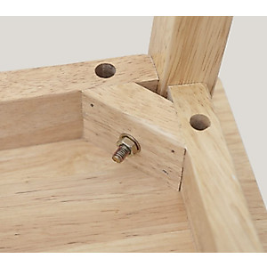 KSG kumsun Wooden Stools – Durable Wooden Stool for Bathroom, Kitchen, Bedroom, Kid’s Room – Square Low Stool with Assembling Kit – Durable and Long-Lasting Design – Practical and Versatile